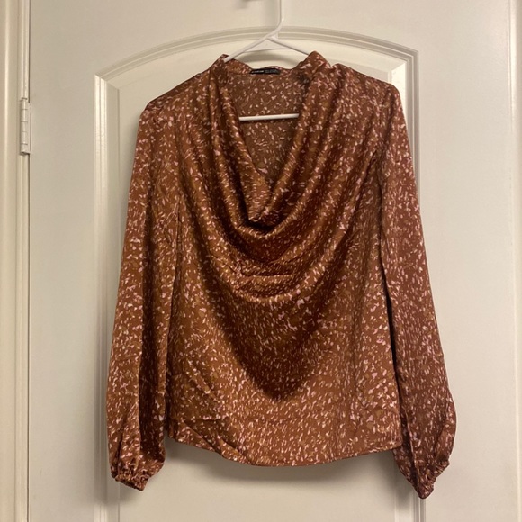 SHEIN | Tops | Beautiful Brown And Pink Top | Poshmark
